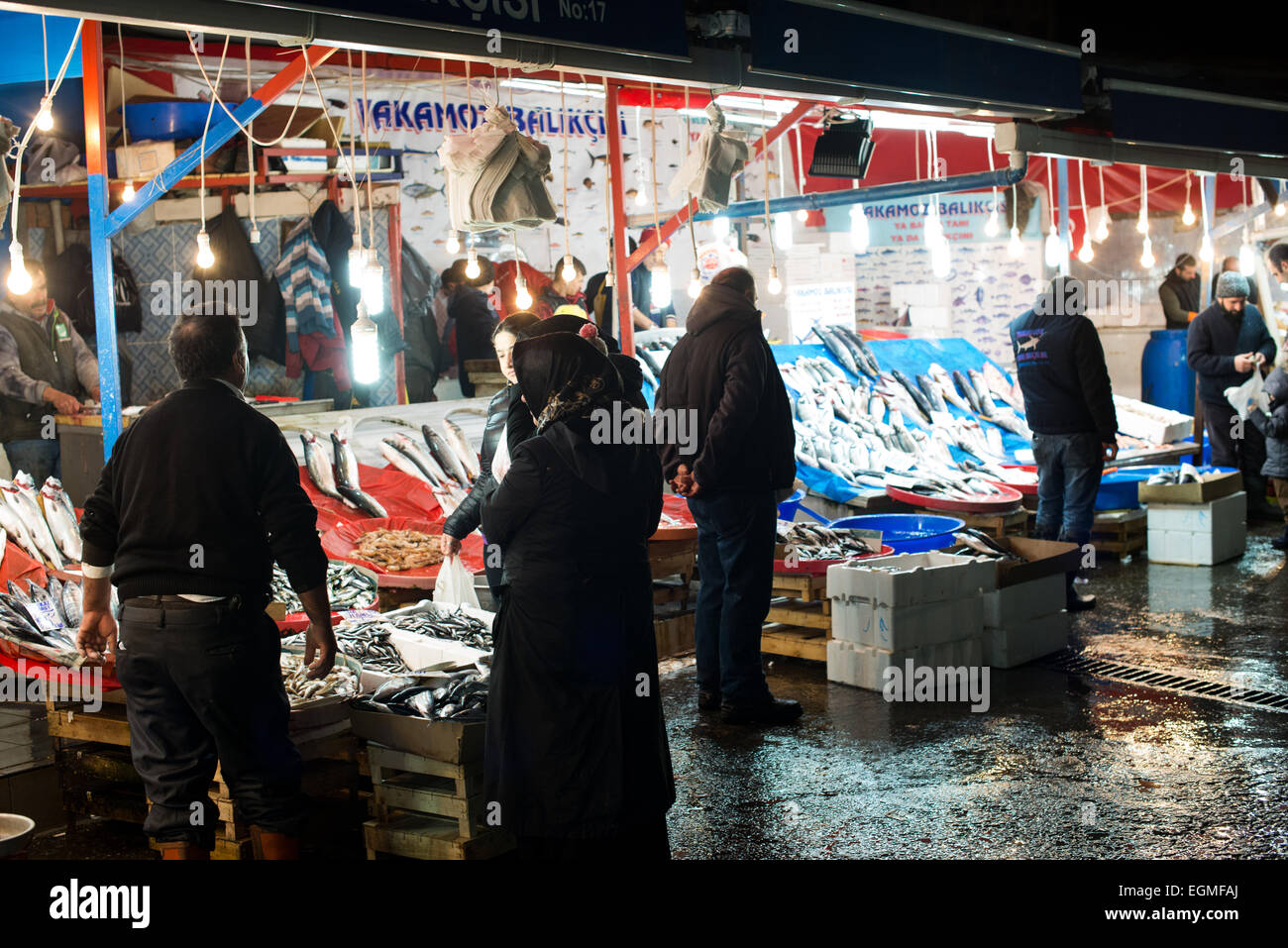 Karakoy Fish Market Vendors Istanbul Turkey // ISTANBUL, Turkey ...