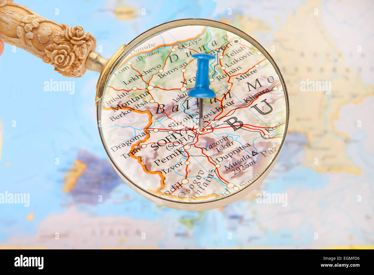 Sofia map hi-res stock photography and images - Alamy
