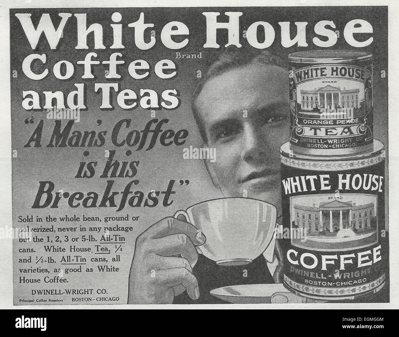 Coffee advertisement vintage hi-res stock photography and images - Alamy