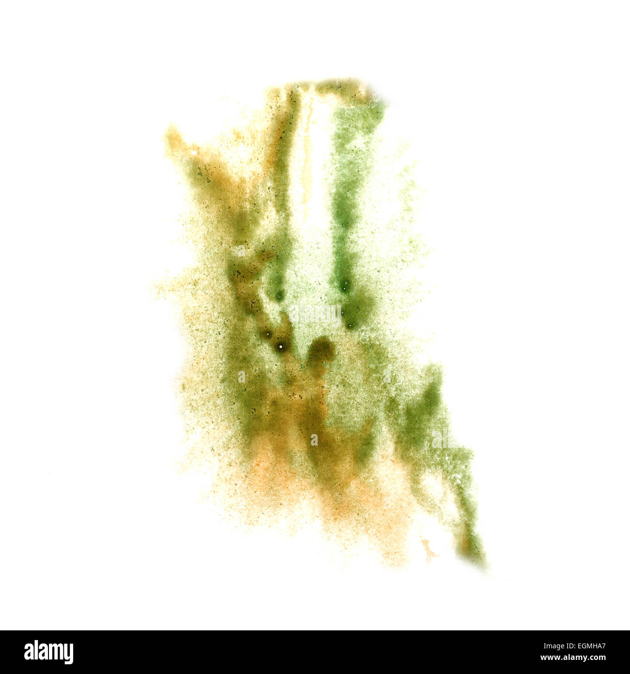 stain green, yellow with watercolour paint stroke watercolor iso Stock ...