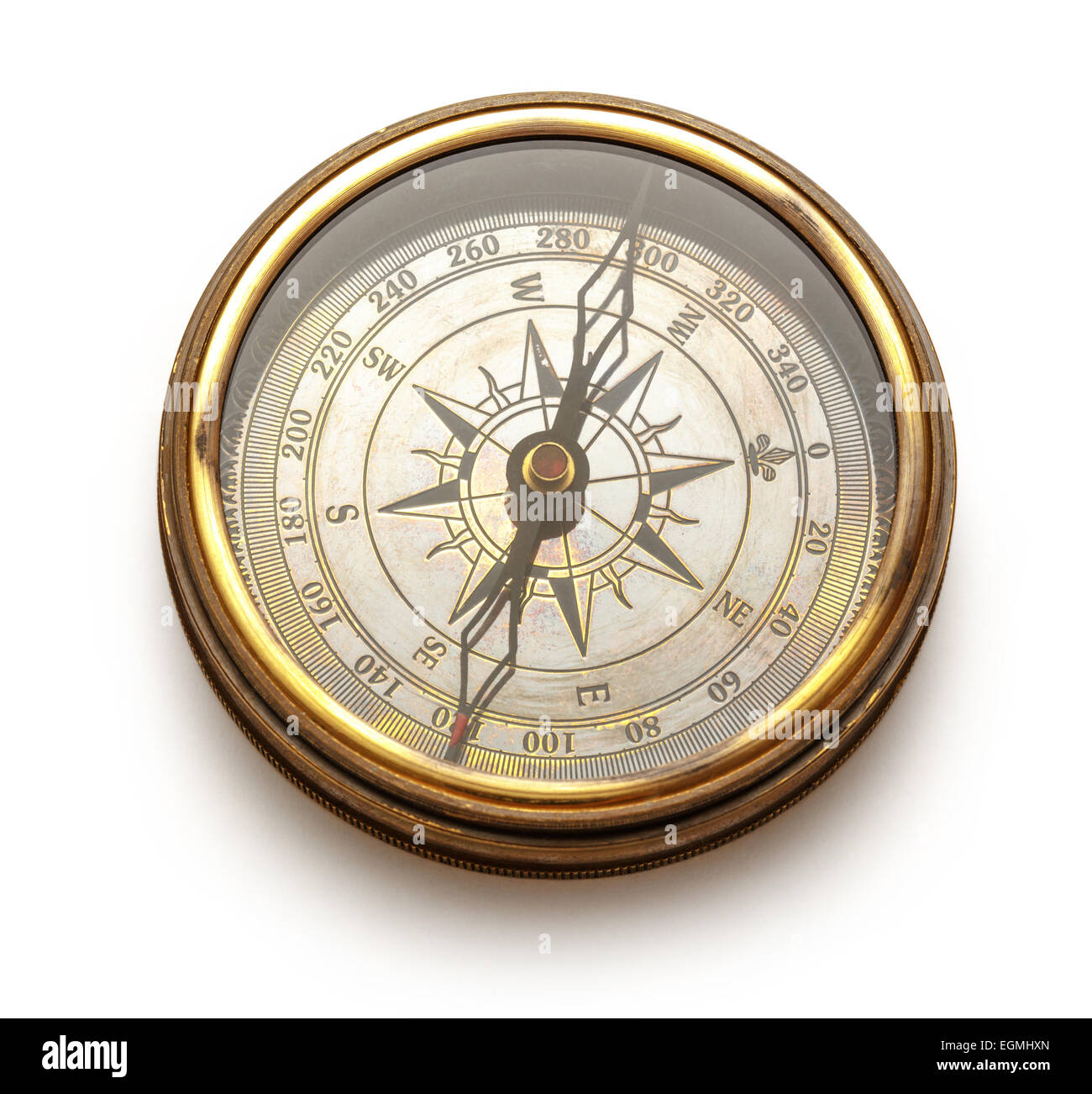 Old vintage compass on ancient hi-res stock photography and images - Alamy