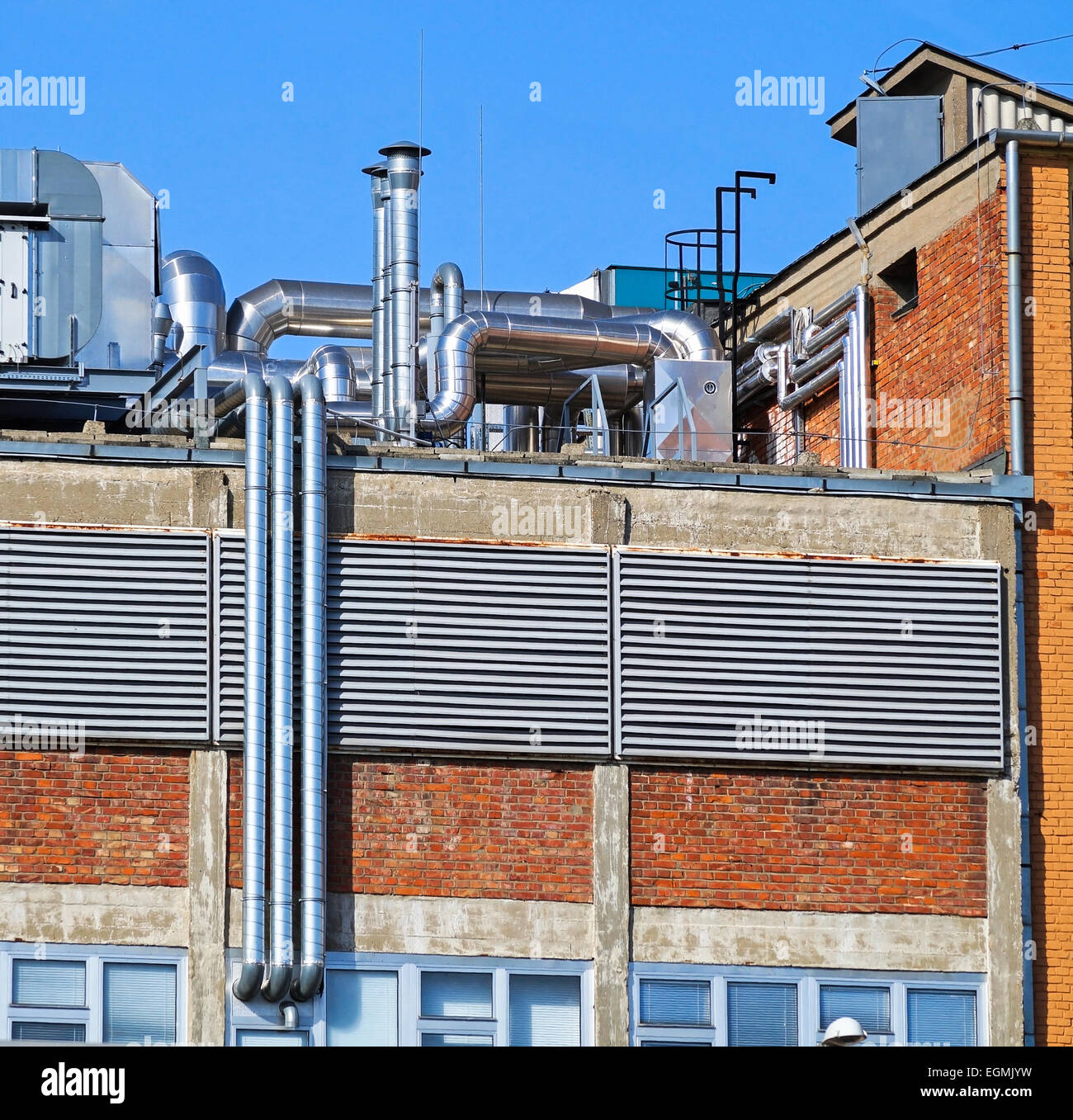 Pipeline and building of the drug factory Stock Photo - Alamy