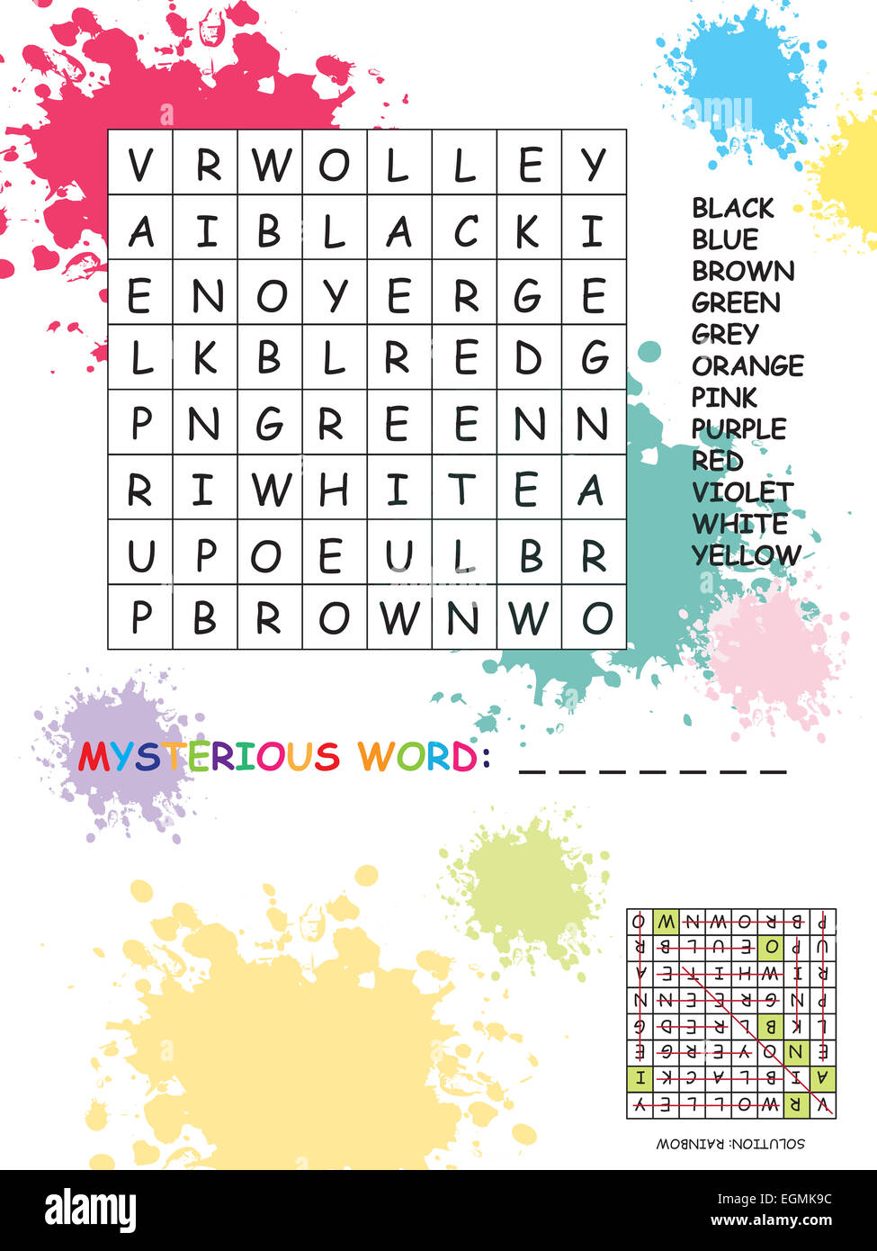 Children playing crossword puzzle game hi-res stock photography and ...