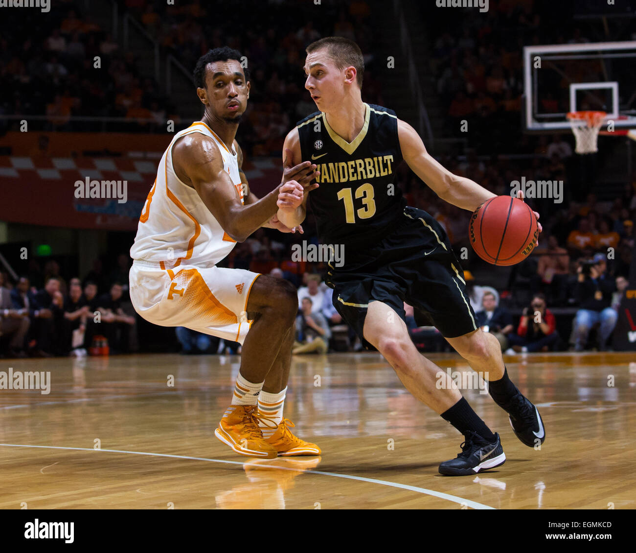 February 26, 2015: Riley LaChance #13 of the Vanderbilt Commodores ...