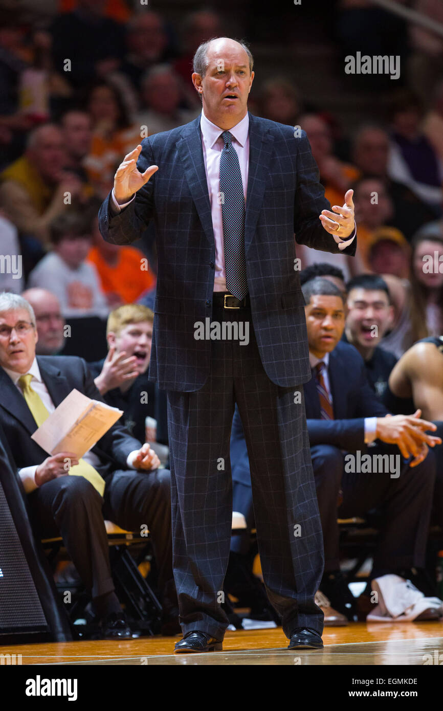 February 26, 2015: head coach Kevin Stallings of the Vanderbilt ...