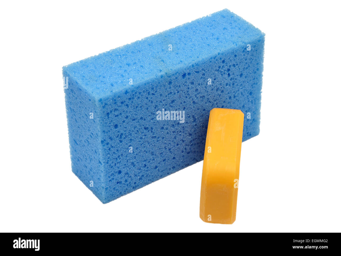 Sponge and soap Stock Photo - Alamy