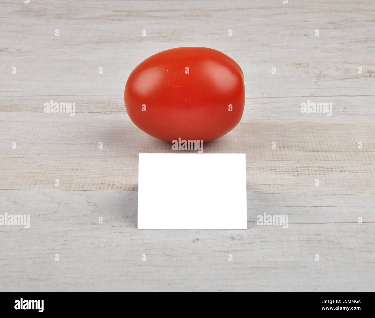 Tomato and card Stock Photo - Alamy