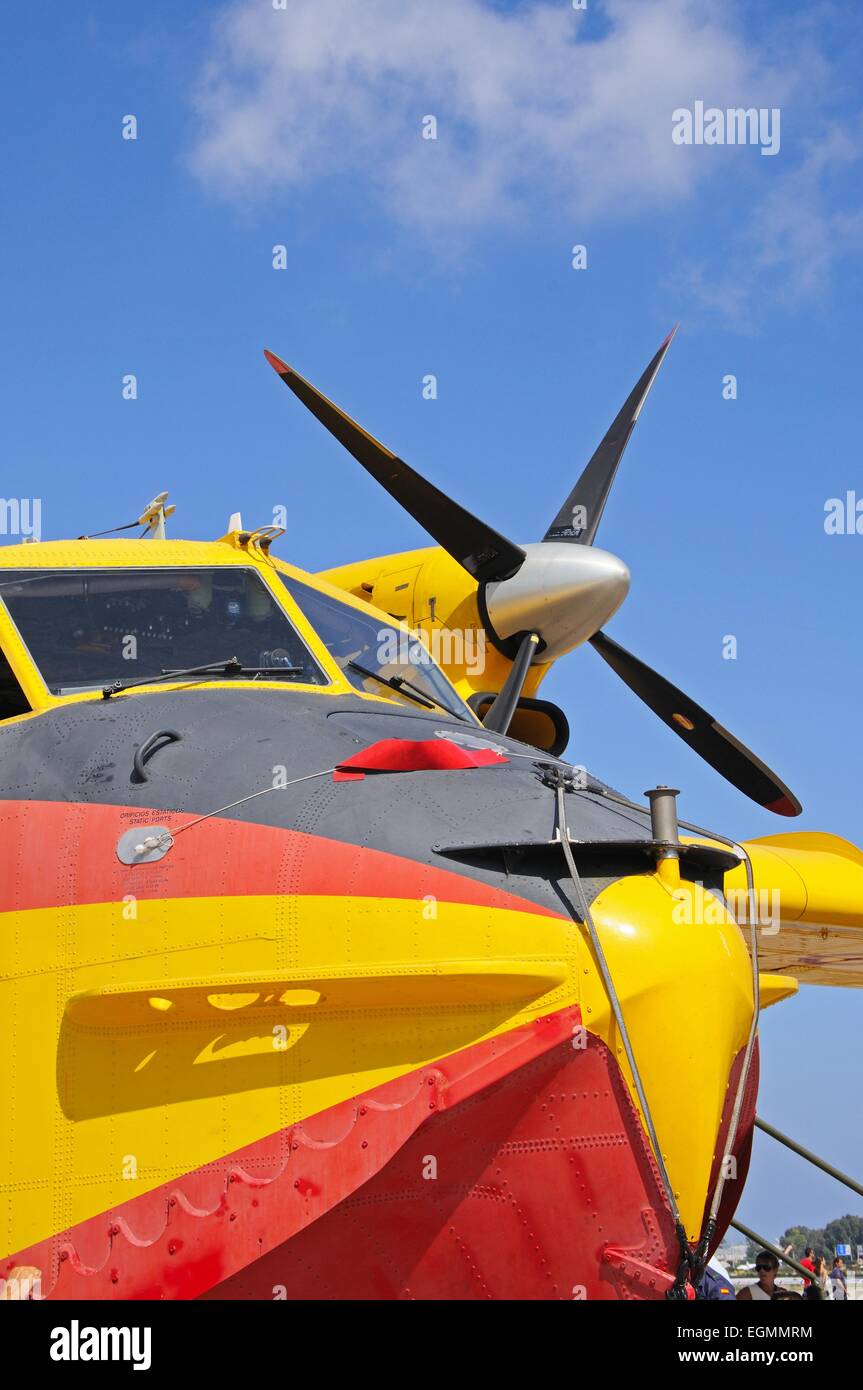Canadair CL415 Fire Bomber at the second airshow at Malaga airport ...