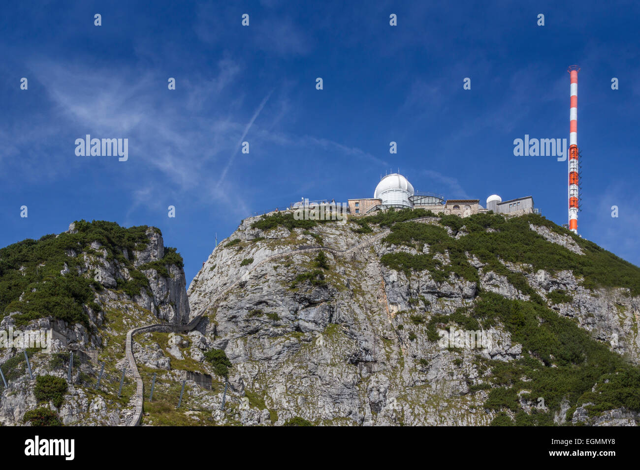 Research station and observatory on the summit of a mountain in the ...