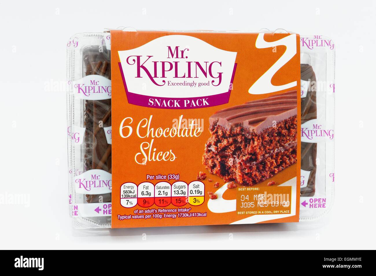 Mr kipling snack pack 6 chocolate slices Stock Photo - Alamy