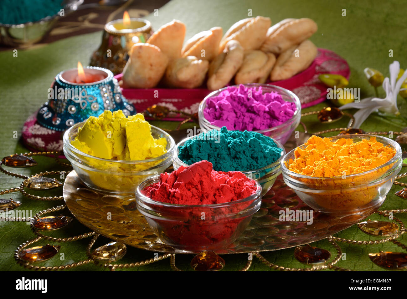 Plate top view gulaal hi-res stock photography and images - Alamy