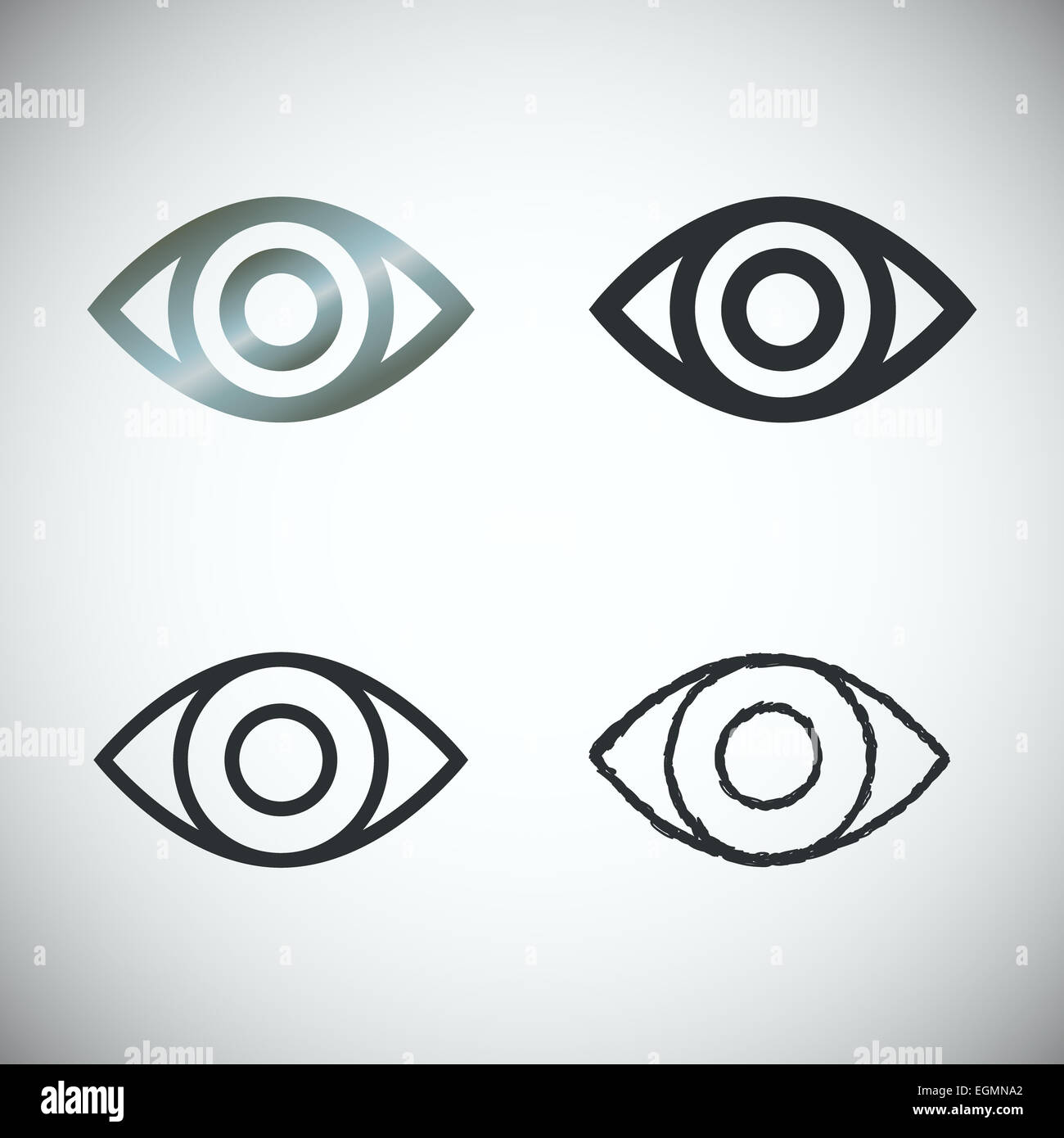 Set human eyeball icons hi-res stock photography and images - Alamy