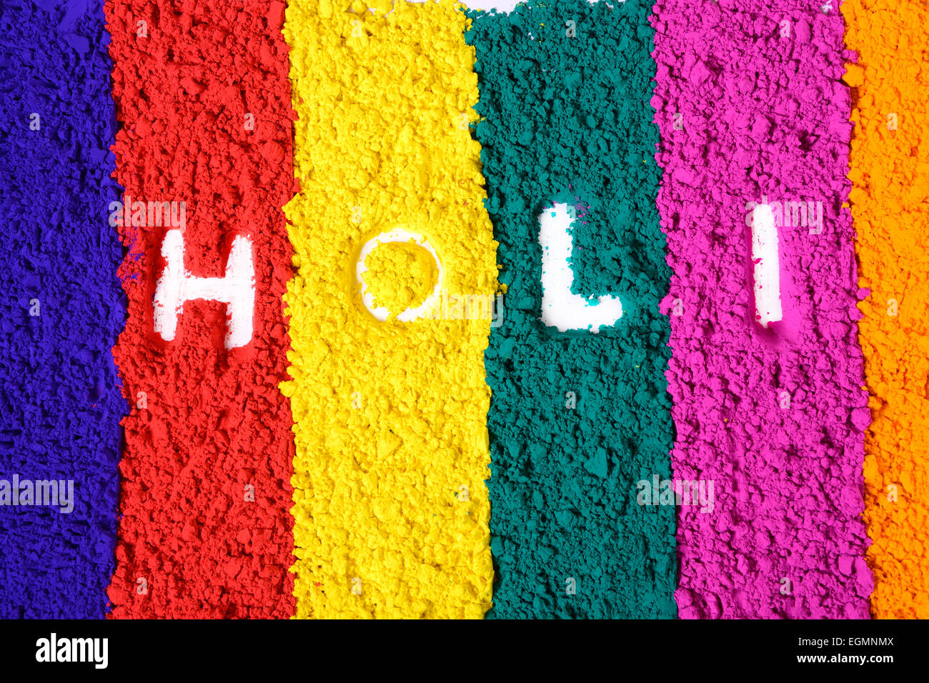 Colorful strip of gulaal Stock Photo - Alamy