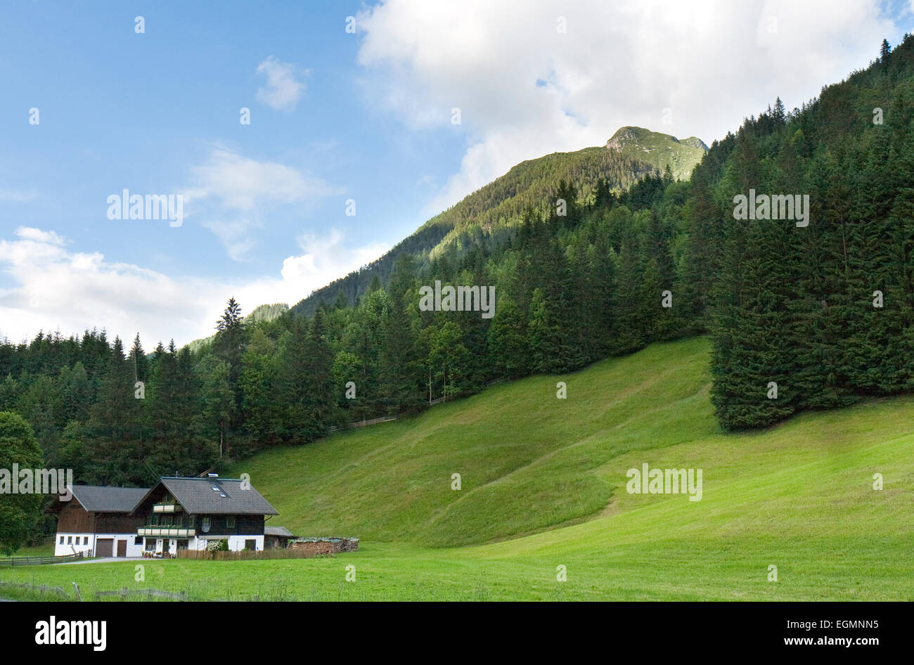 Austrian farmhouse in a valley near Salzburg Stock Photo - Alamy