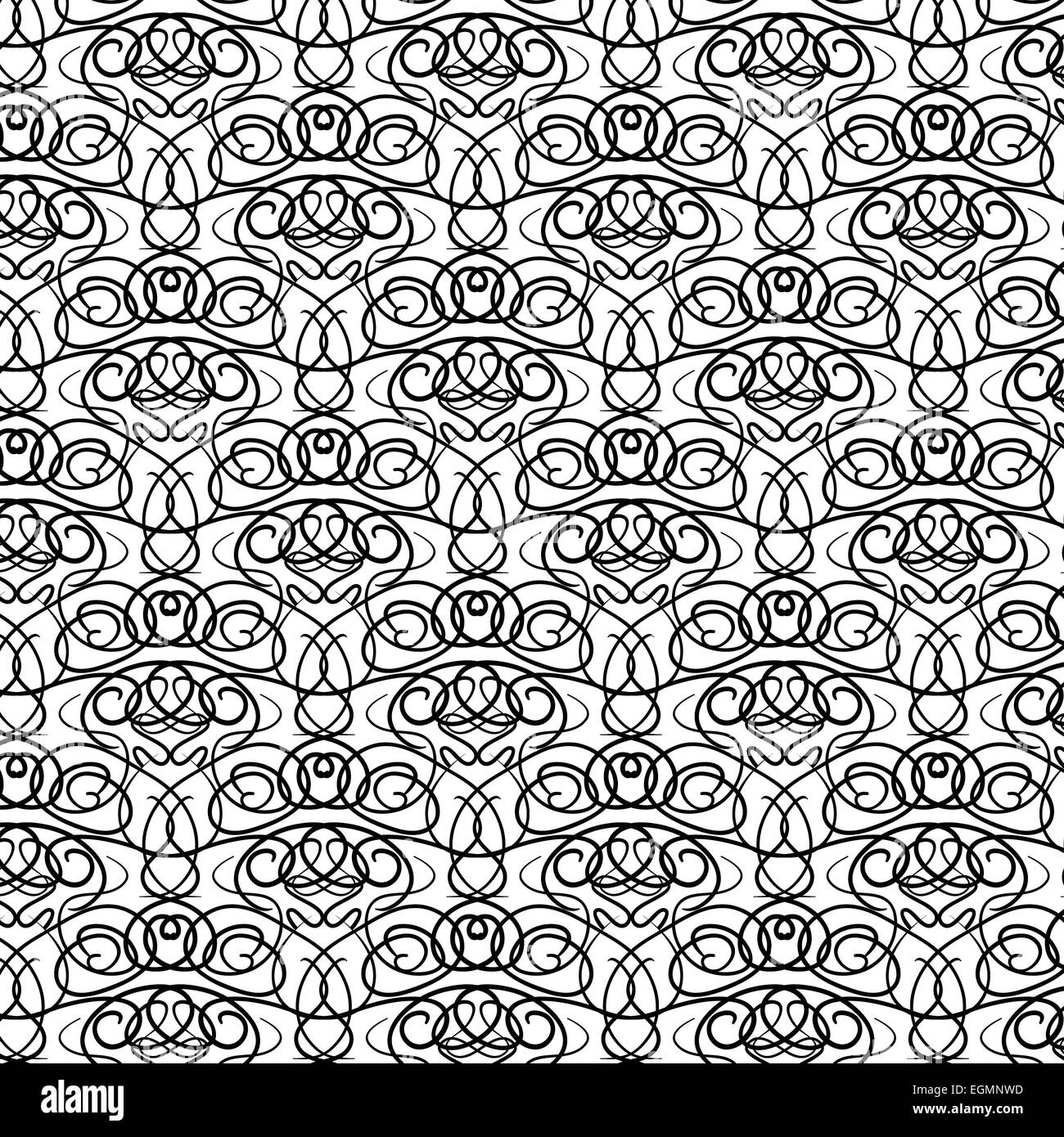 Elaborate curly black and white pattern Stock Photo - Alamy