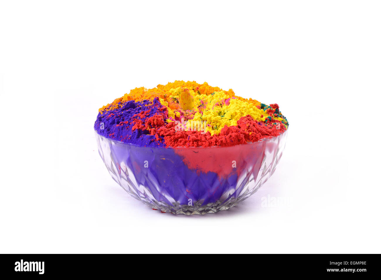 Colorful gulaal in the bowl Stock Photo - Alamy