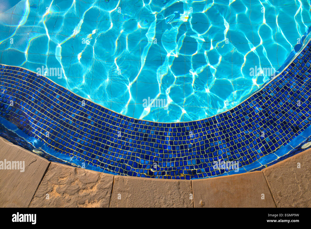 Jacuzzi blue mosaic tiles hi-res stock photography and images - Alamy