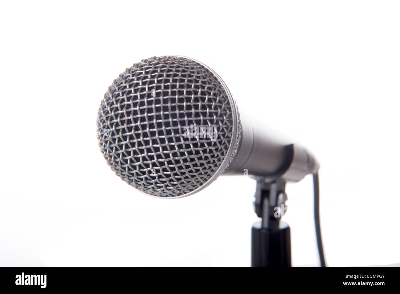 vocal microphone on a white background Stock Photo - Alamy