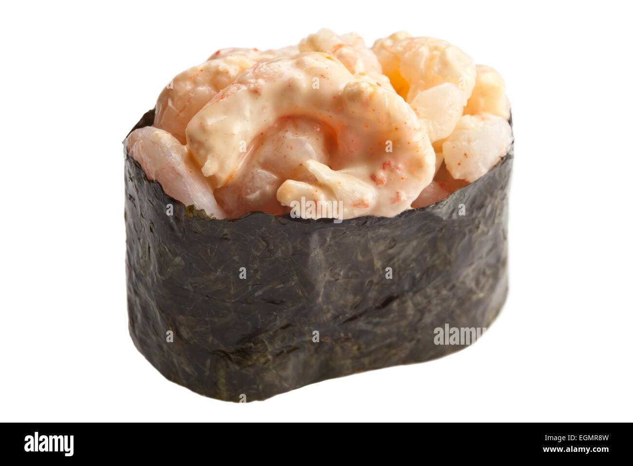 traditional sushi sashimi on white background Stock Photo - Alamy