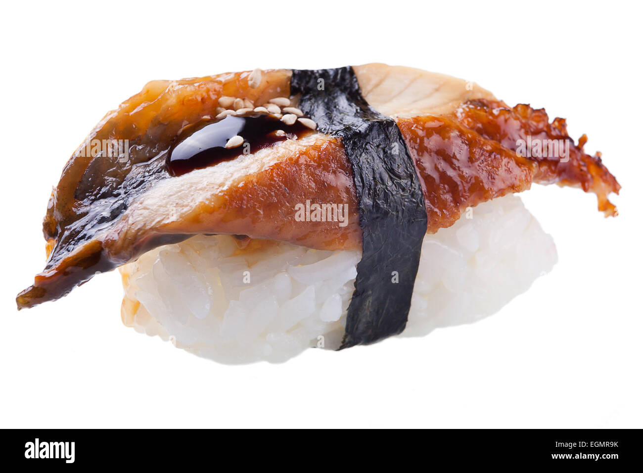 traditional sushi sashimi on white background Stock Photo - Alamy