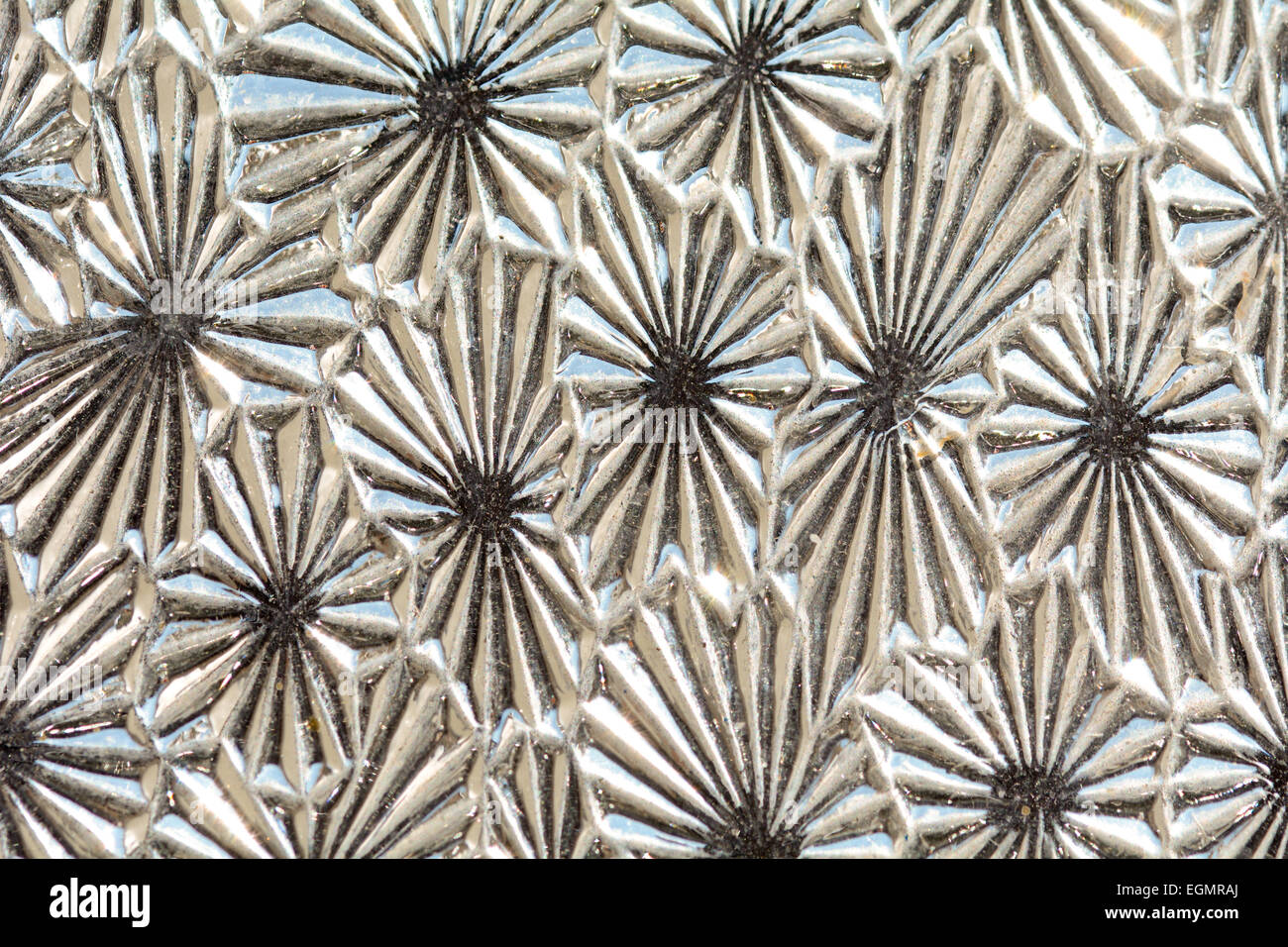 Flower pattern on pane of glass Stock Photo - Alamy