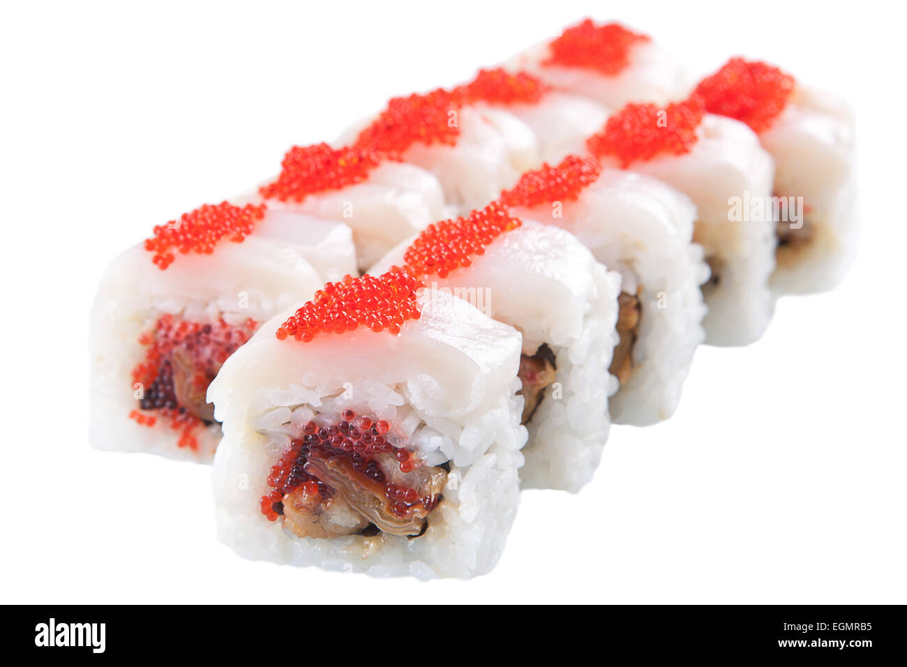 Fresh sushi rolls fish Cut Out Stock Images & Pictures - Alamy