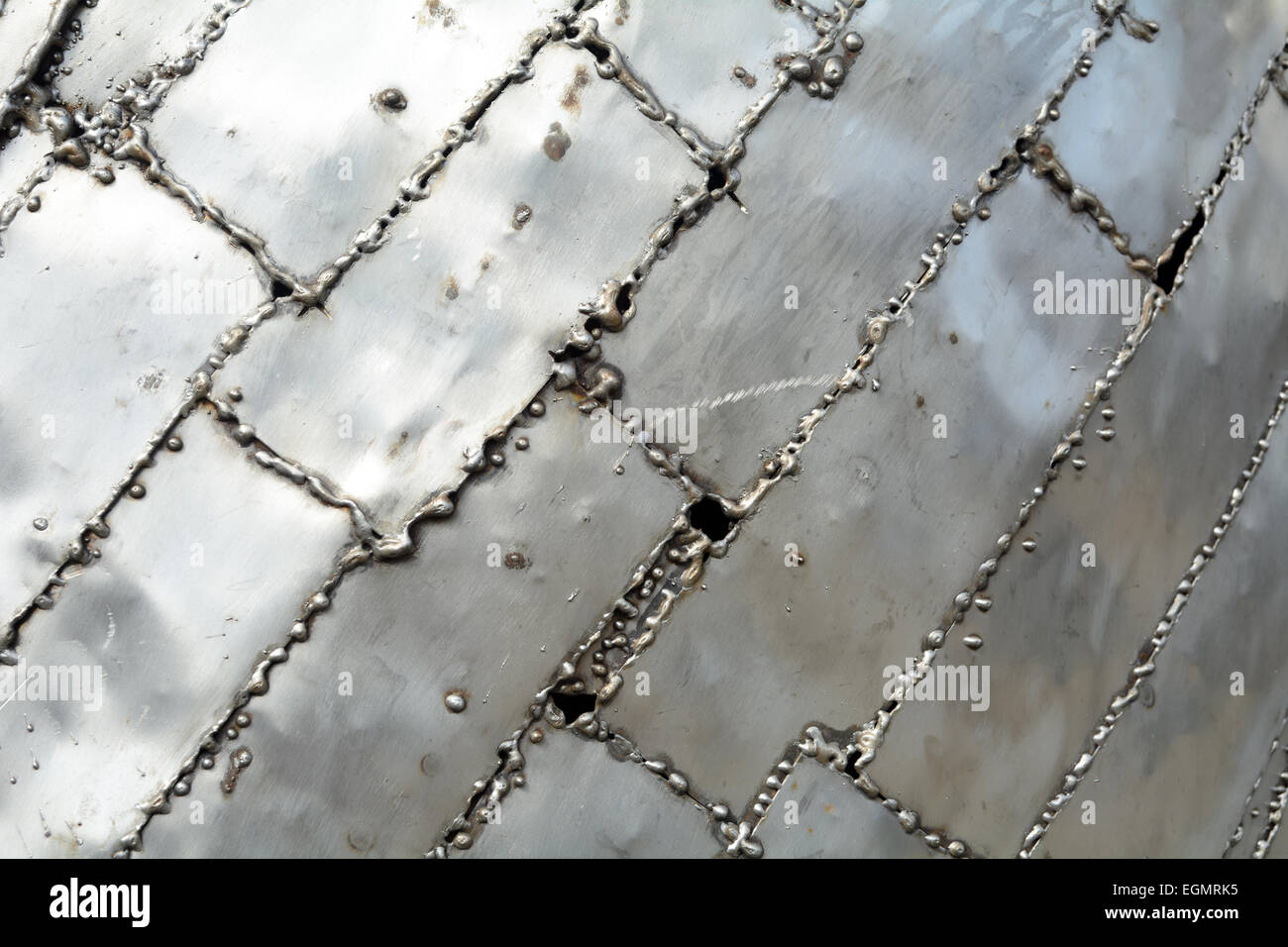 Aluminum diagonally welded plates Stock Photo - Alamy
