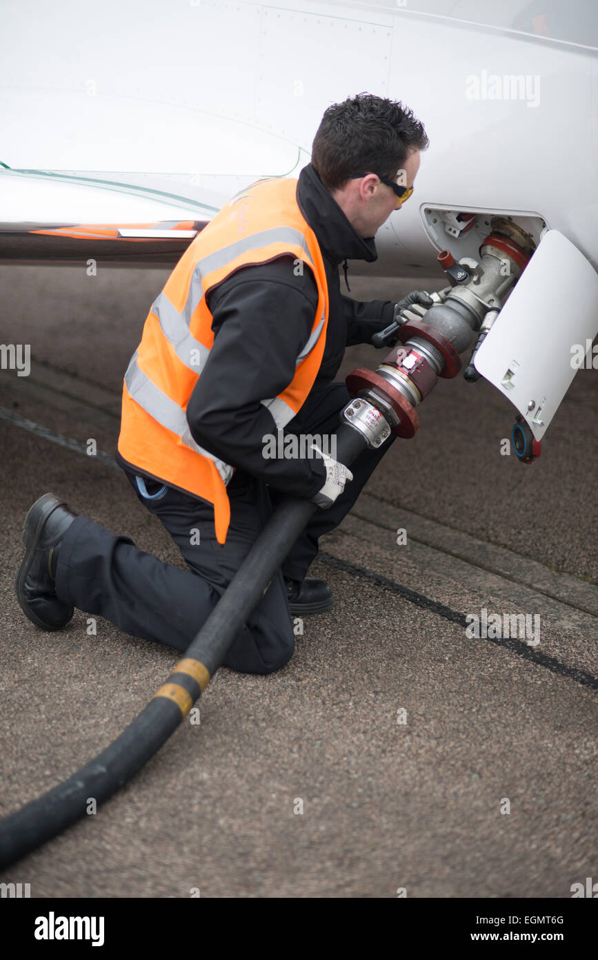 airport worker behind the scenes at Shoreham (Brighton City) Airport ...