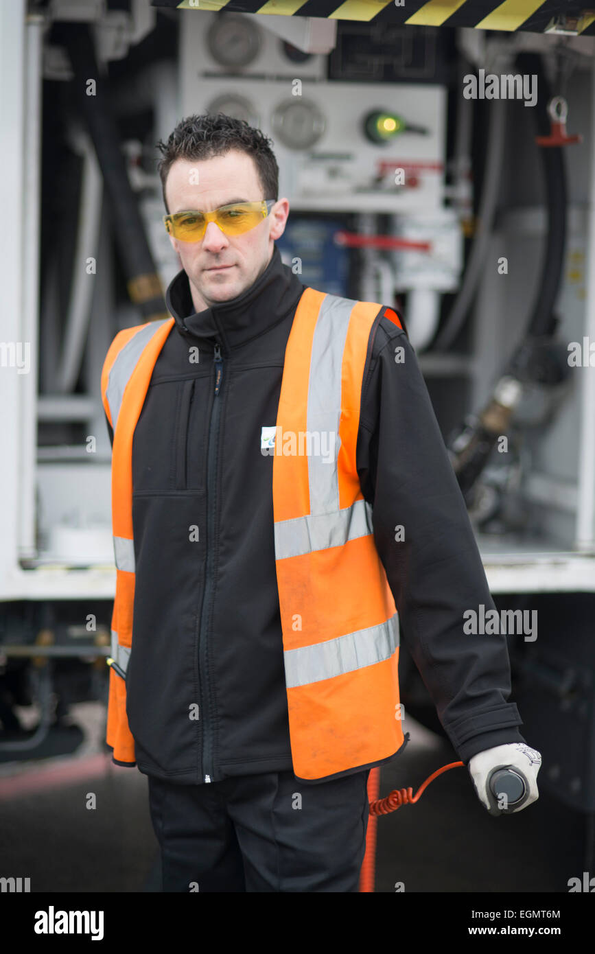 airport worker behind the scenes at Shoreham (Brighton City) Airport ...