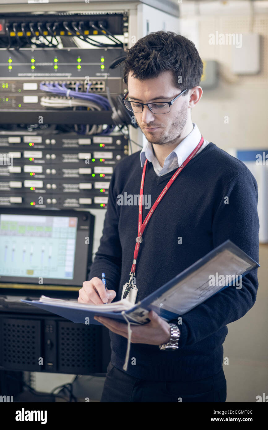 airport worker behind the scenes at Shoreham (Brighton City) Airport ...