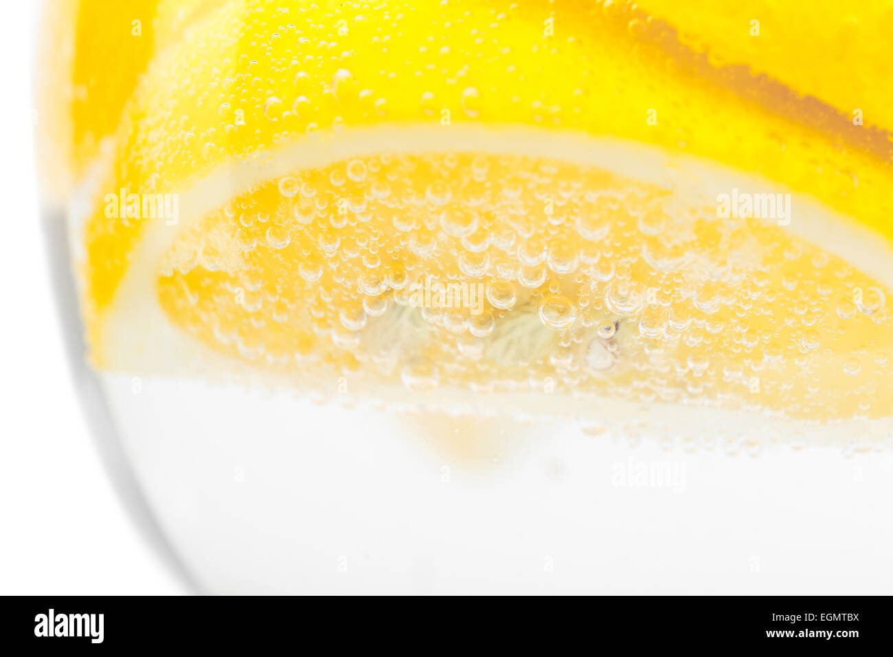 lemon in glass Stock Photo - Alamy