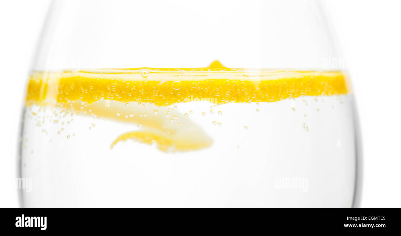 lemon in glass Stock Photo - Alamy