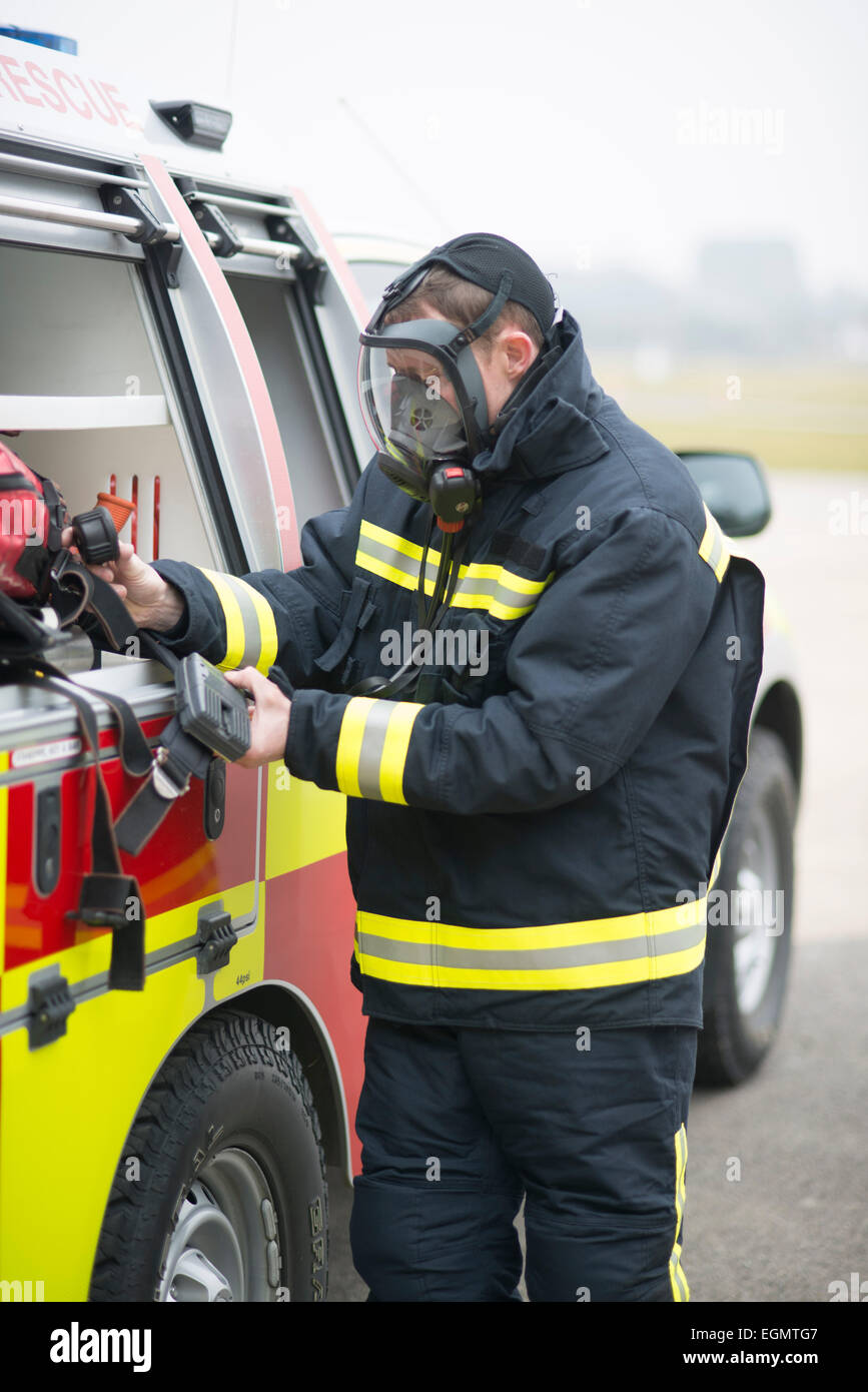 airport worker behind the scenes at Shoreham (Brighton City) Airport ...