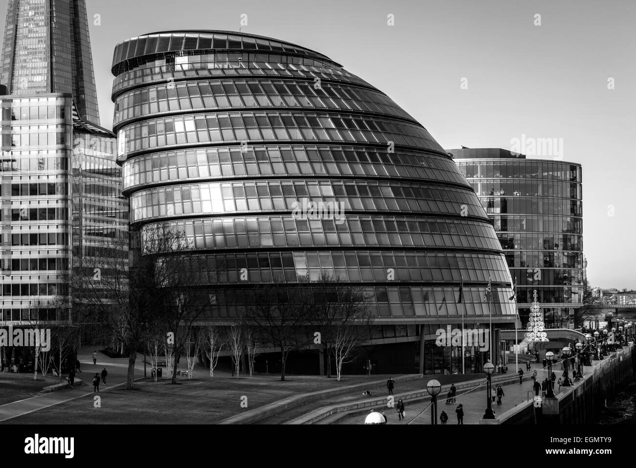 City Hall, The Shard and The More London Development, London, England ...
