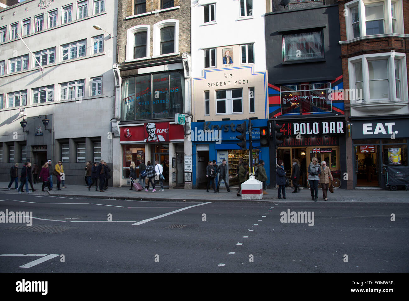 Bishopsgate shops outside Liverpool Street Station London UK Stock ...
