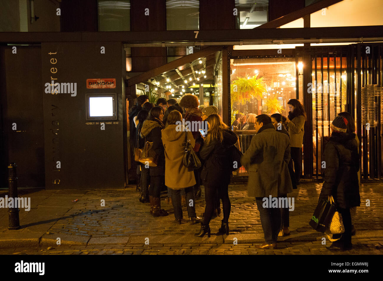 A queue of diners outside the popular Dishoom Indian restaurant, on ...