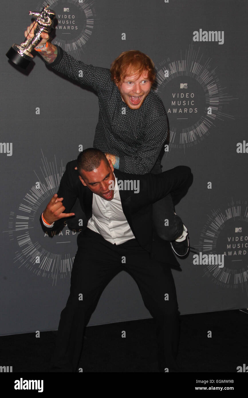 2014 MTV Video Music Awards at The Forum - Press Room Featuring: Ed ...