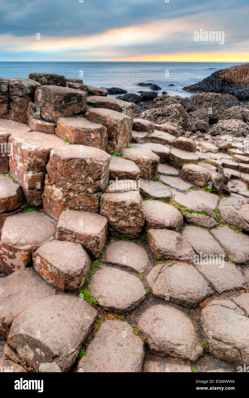 Unique lava rocks formation in County Antrim, Northern Ireland, Great ...