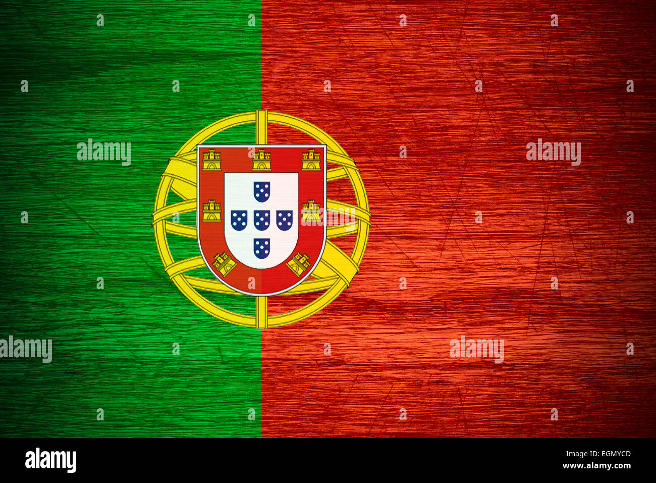 Portugal flag or Portuguese banner on wooden texture Stock Photo - Alamy