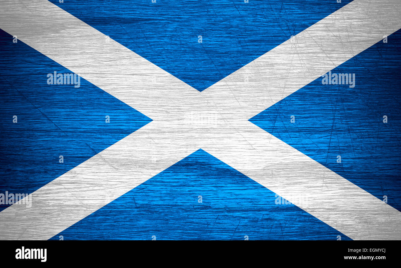 Scotland flag or Scottish banner on wooden texture Stock Photo - Alamy