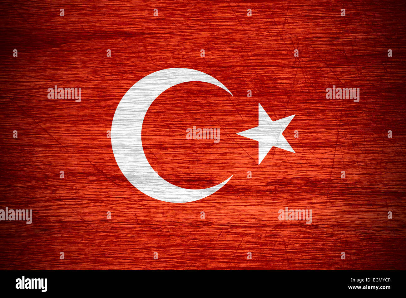 Turkey flag or Turkish banner on wooden texture Stock Photo - Alamy