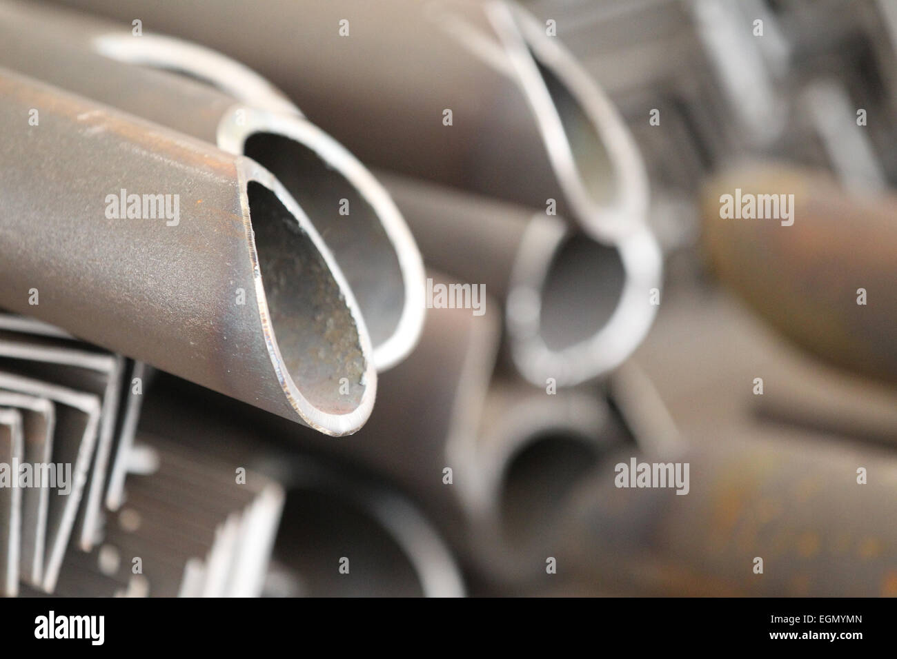 Metal profiles pipe foundation for building structures, steel Stock ...