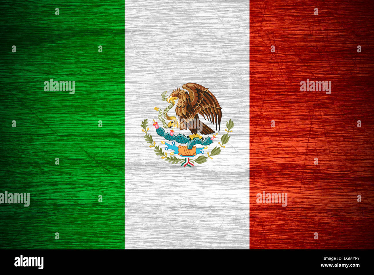 Mexico flag or Mexican banner on wooden texture Stock Photo - Alamy