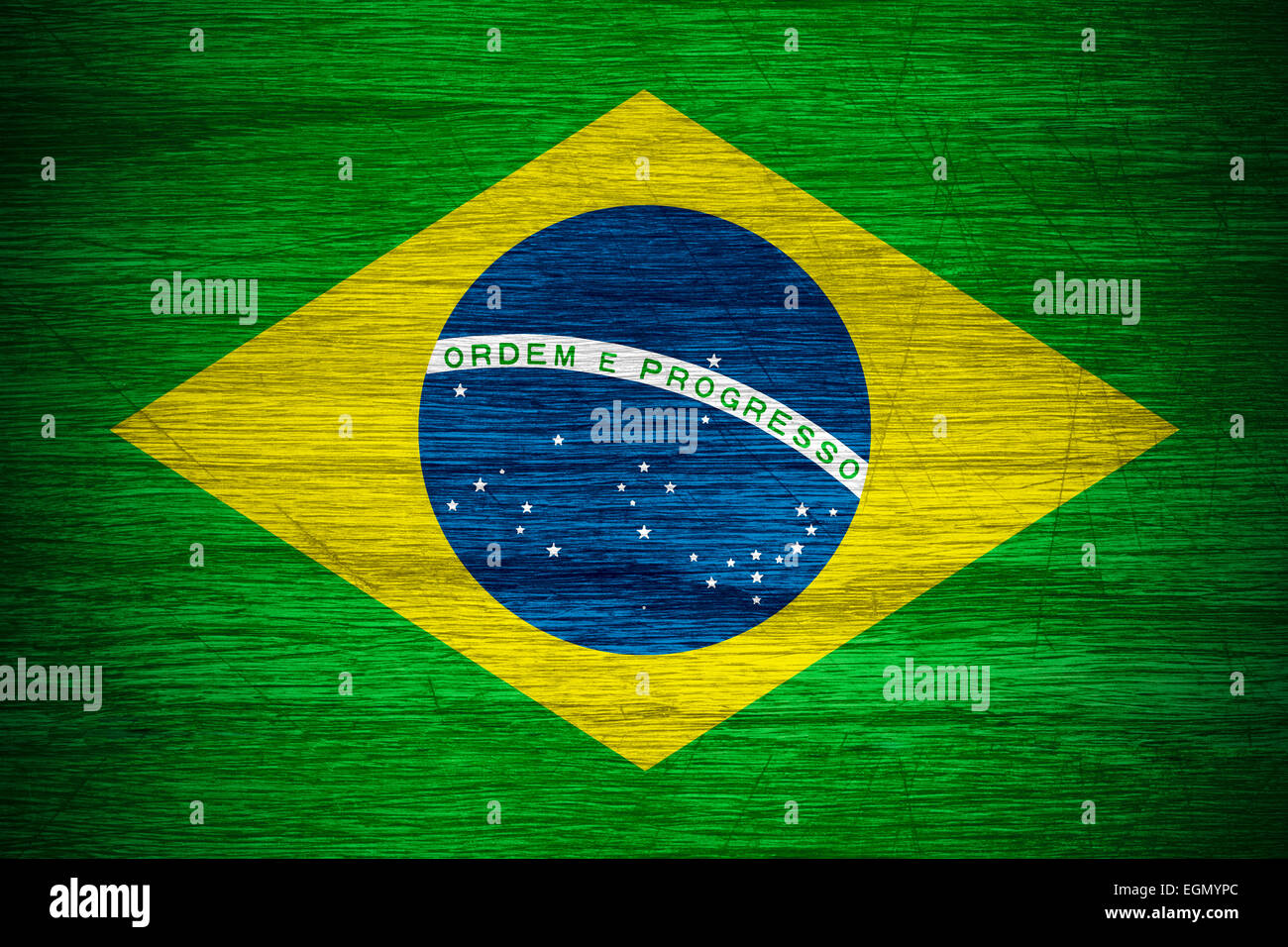 Brazil flag or Brazilian banner on wooden texture Stock Photo - Alamy