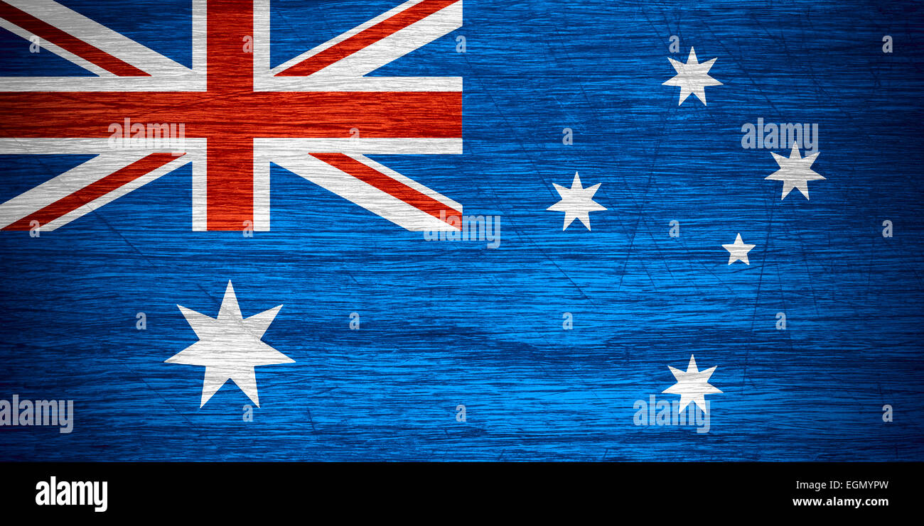 Australia flag or Australian banner on wooden texture Stock Photo - Alamy