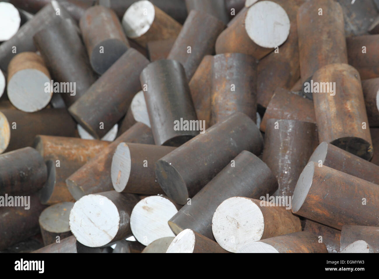Round billet of metal raw materials for further processing Stock Photo ...