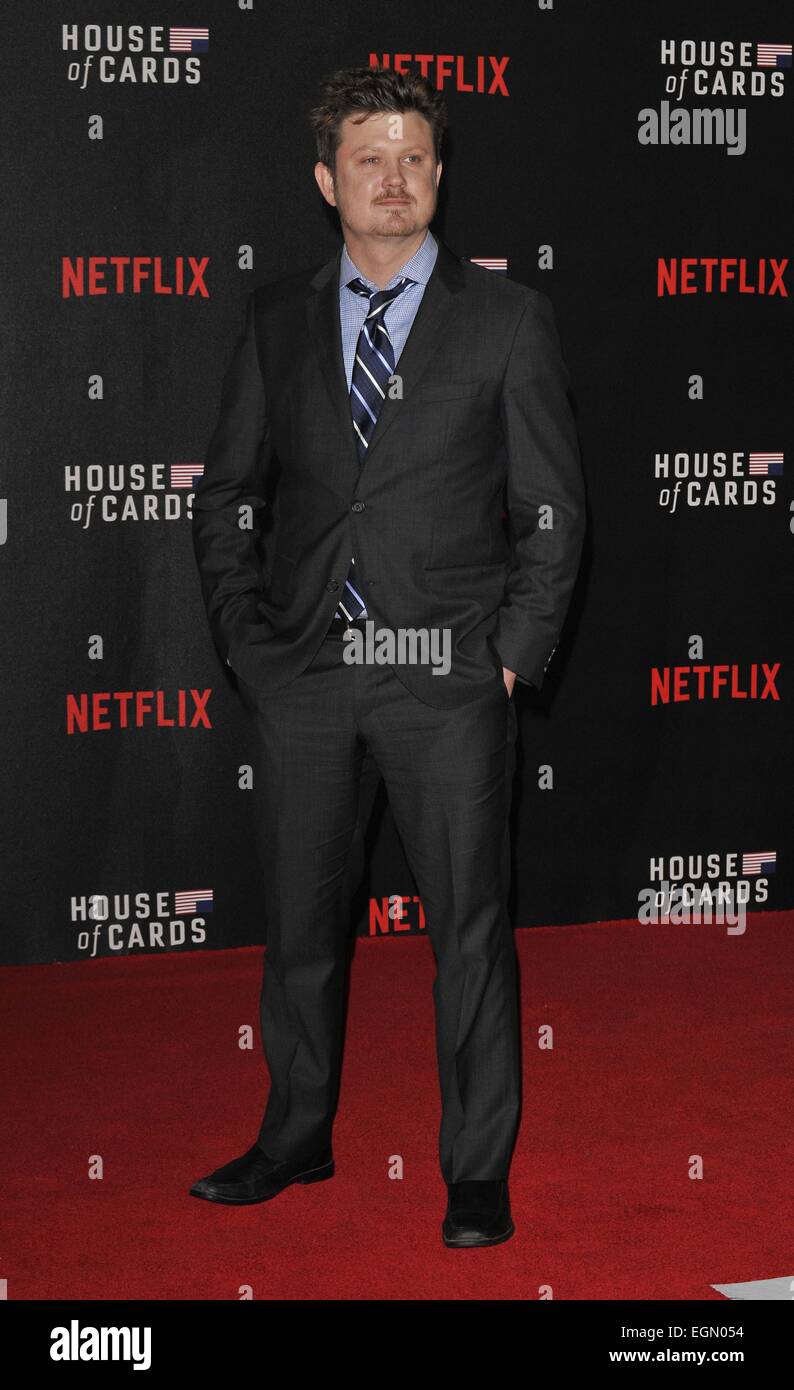 London. UK. 26th February, 2015. Beau Willimon at the House of Cards UK ...