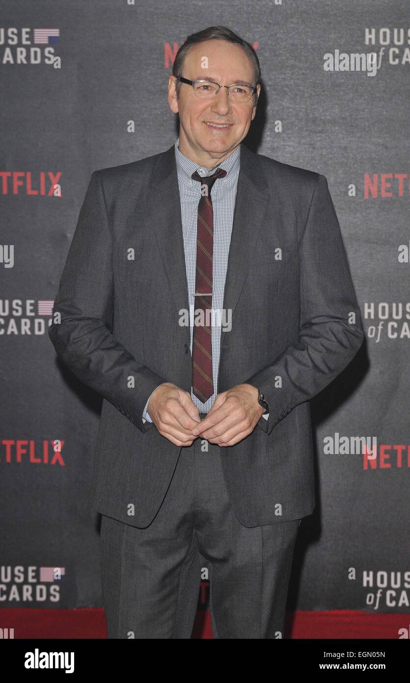 London. UK. 26th February, 2015. Kevin Spacey at the House of Cards UK ...