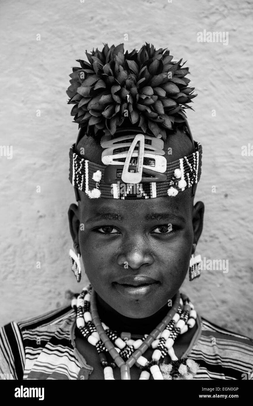 Young Woman From The Banna Tribe At The Key Afer Thursday Market, The ...