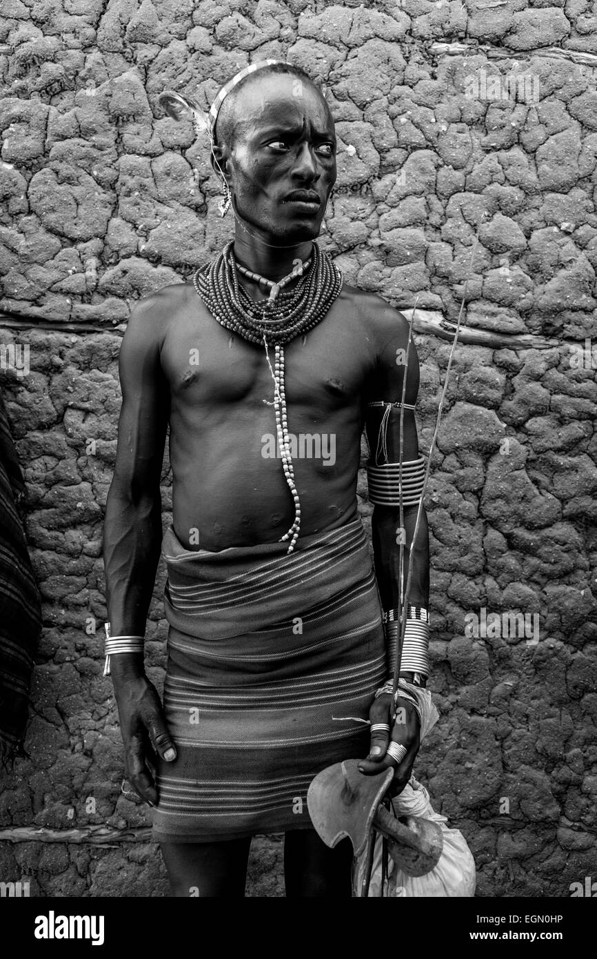 A Portrait Of A Man From The Hamer Tribe, The Monday Market, Turmi, The ...